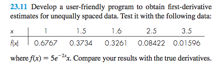 23.11 Develop a user-friendly program to obtain | Chegg.com