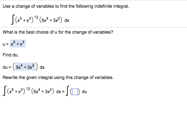 Solved Use a change of variables to find the following | Chegg.com