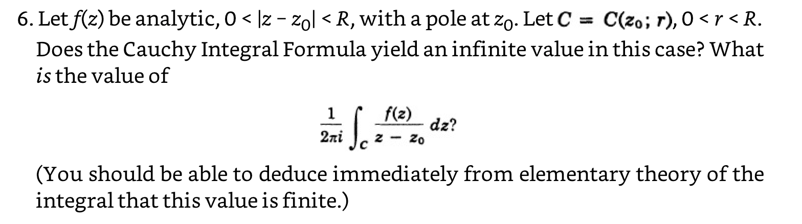 Solved Let f(z) be analytic, 0