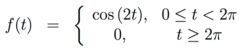 Solved Find Laplace transform of step function f(t) = { cos | Chegg.com