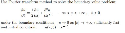 Solved Use Fourier transform method to solve the boundary | Chegg.com