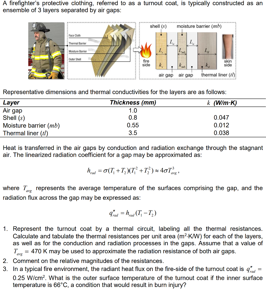 Solved A firefighter's protective clothing, referred to as a | Chegg.com