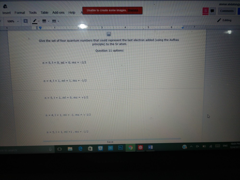 Solved Each of the following sets of quantum numbers is | Chegg.com