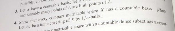 Solved Show that every compact metrizable space X has a | Chegg.com