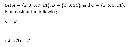 Solved 1 2 Let A and B be sets. Define | Chegg.com