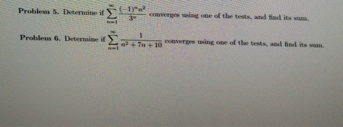 Solved Determine if sigma^infinity_n=1 (-1)^nn2/3n converges | Chegg.com