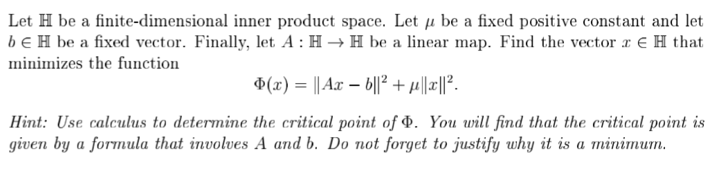 Let H be a finite-dimensional inner product space. | Chegg.com