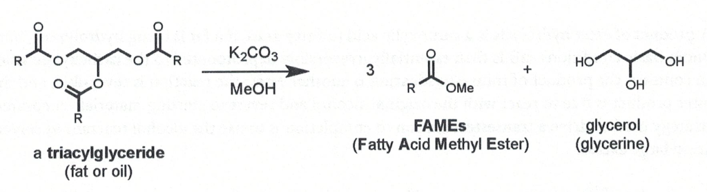 Solved K2CO ?? ?? 3 MeOH ROMe ?? FAMEs (Fatty Acid Methyl | Chegg.com