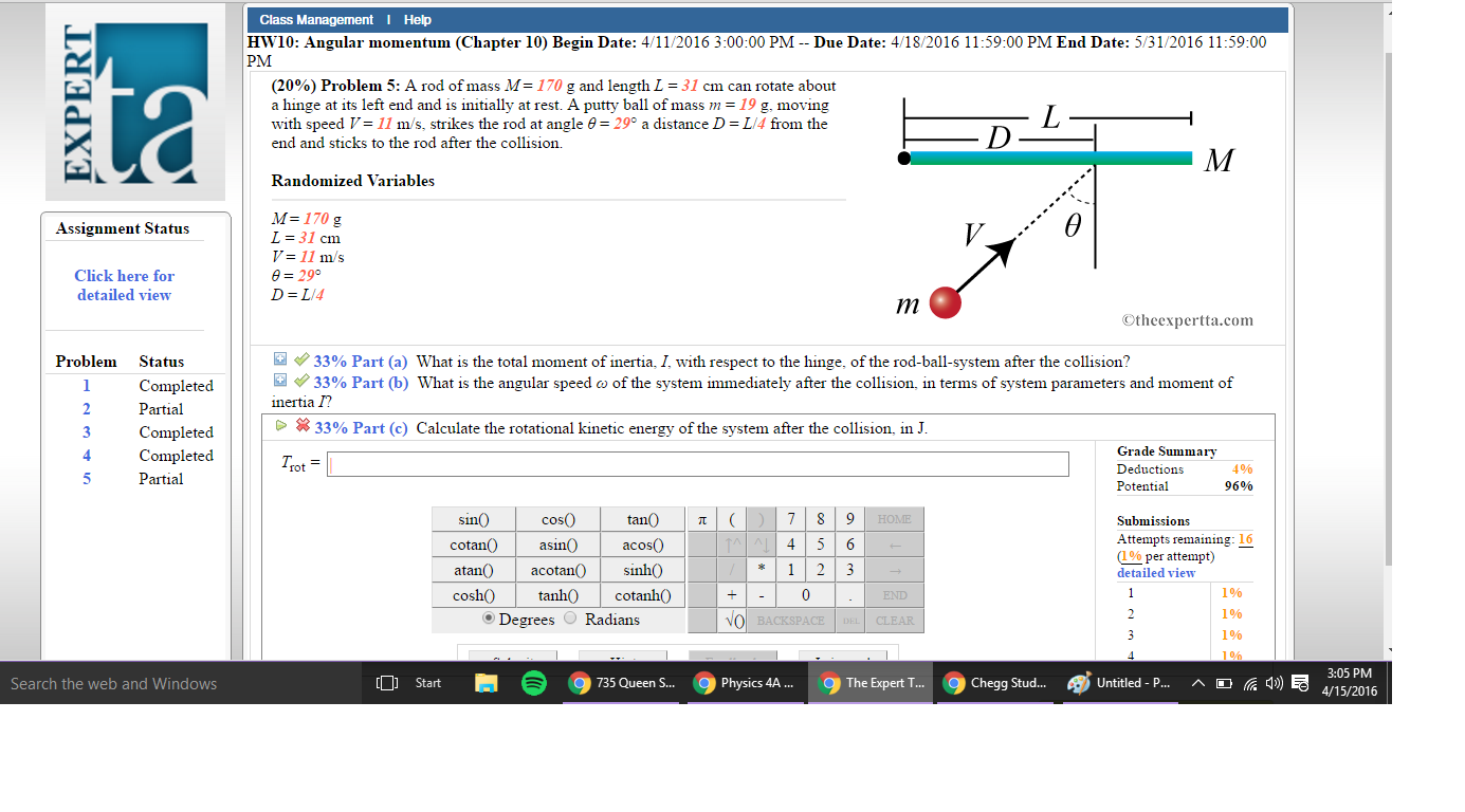 Solved Assignment Status Click here for detailed view | Chegg.com