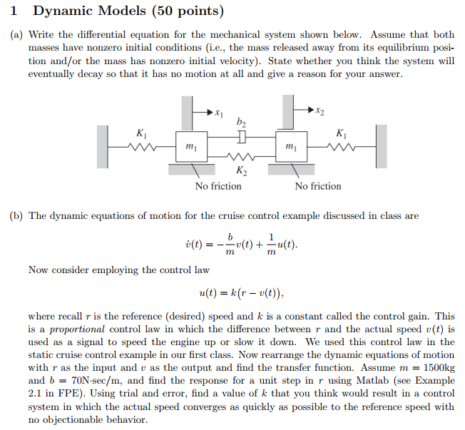 Solved A Write The Differential Equation For The