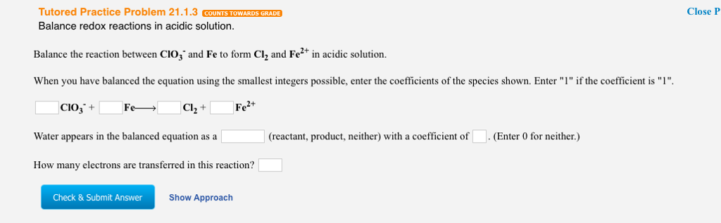 Solved Tutored Practice Problem 21.1.3 COUNTS TOWARDS GRADE | Chegg.com