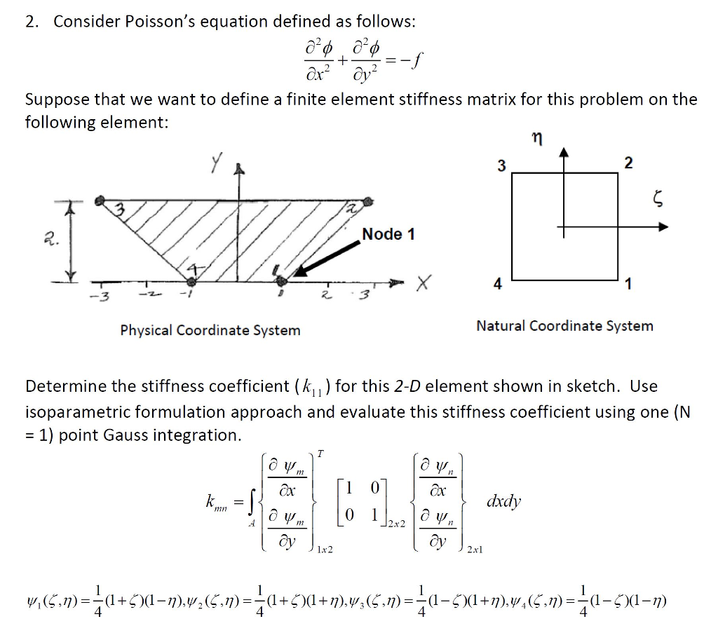 Solved 2. Consider Poisson's equation defined as follows: | Chegg.com
