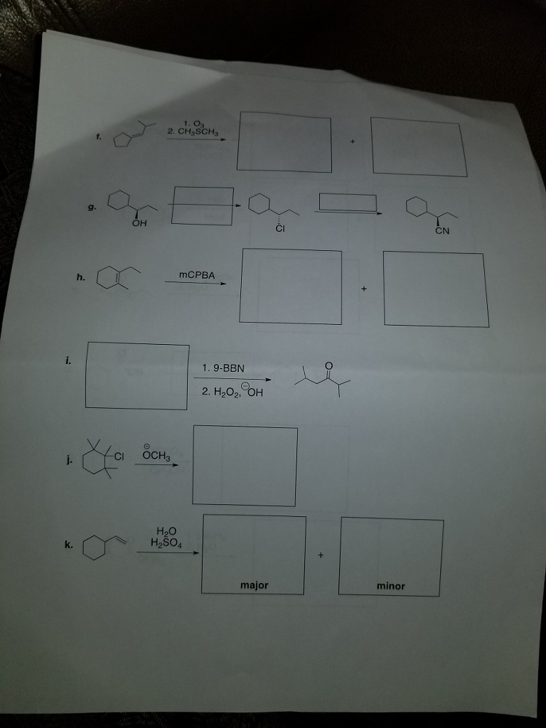 Solved 2. CHaSCH3 f. g. OH Čl CN h. 1. 9-BBN 2. H202, OH CI | Chegg.com Solved 2. CHaSCH3 f. g. OH Čl CN h. 1. 9-BBN 2. H202, OH CI | Chegg.com