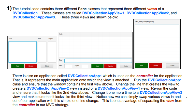 Solved 1) The tutorial code contains three different Pane | Chegg.com
