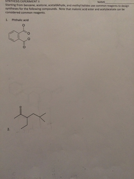 Solved Starting from benzene, acetone, acetaldehyde, and | Chegg.com
