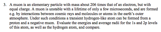 Solved 3. A muon is an elementary particle with mass about | Chegg.com
