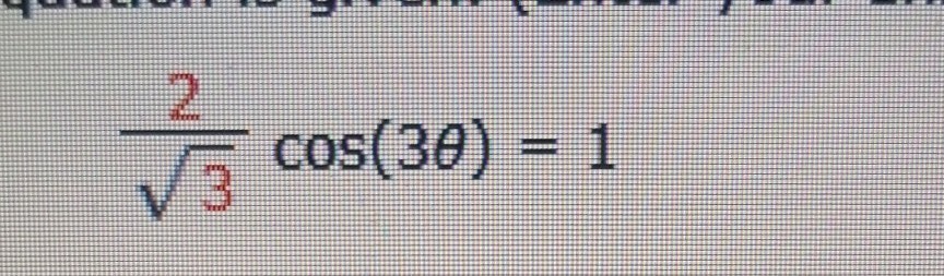 Solved 2 cos(30)-1 | Chegg.com