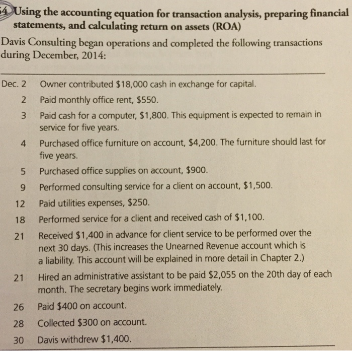 Solved Using The Accounting Equation For Transaction Chegg
