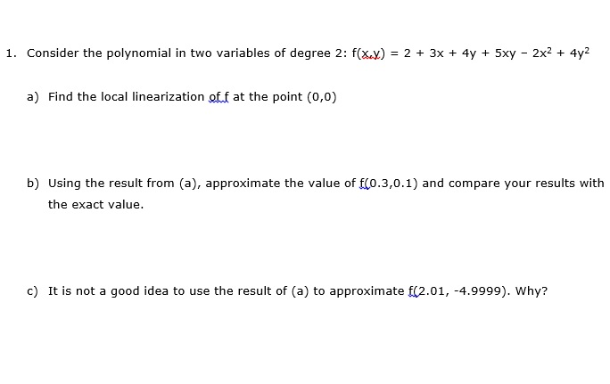 Solved 1. Consider the polynomial in two variables of degree | Chegg.com