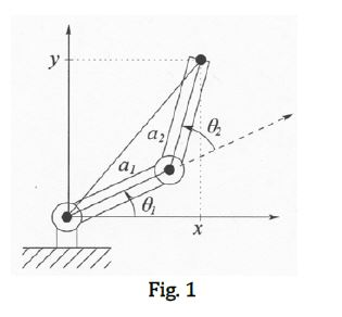 Solved Consider the 3-link, 2-joint robot arm shown in Fig. | Chegg.com