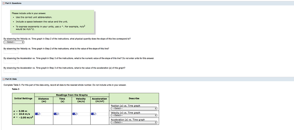 Solved El Partil: Data Complete Table 2. Record all data to | Chegg.com
