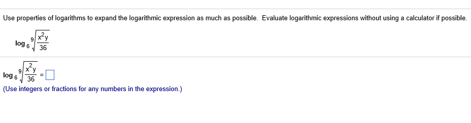 Solved Use properties of logarithms to expand the | Chegg.com