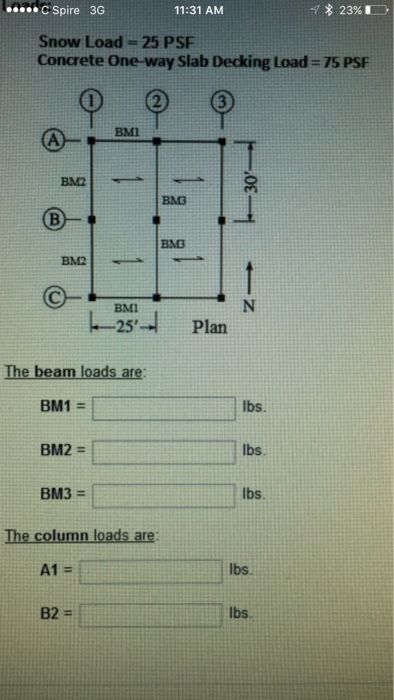 Solved Given the structural plan below determine the total | Chegg.com