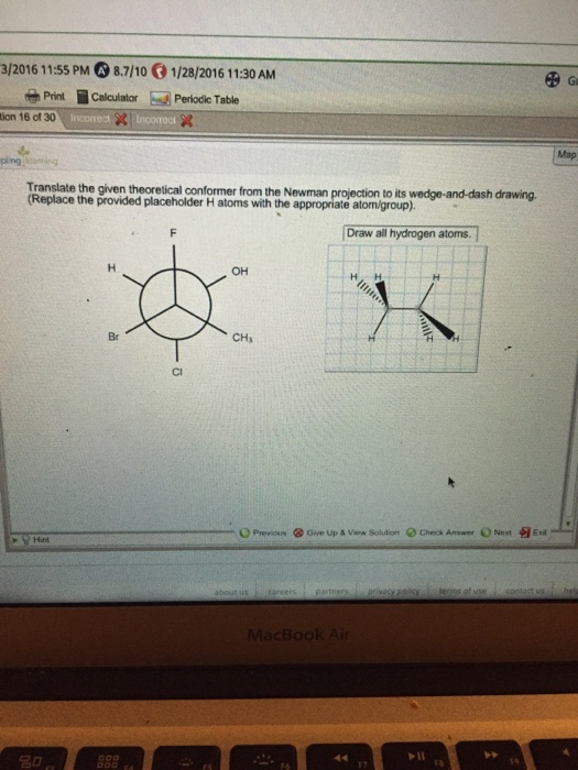 Solved Translate the given theoretical conformer from the | Chegg.com