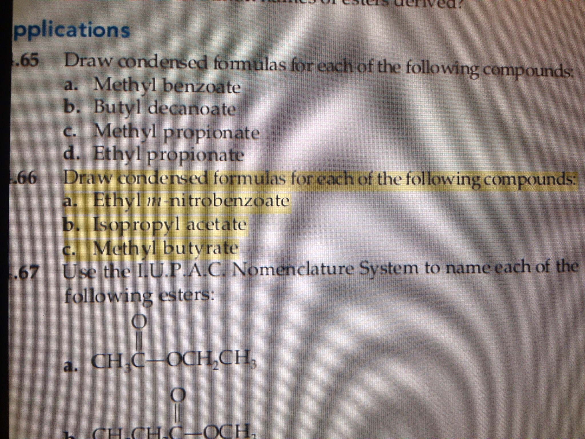 Draw condensed formulas for each of the following | Chegg.com