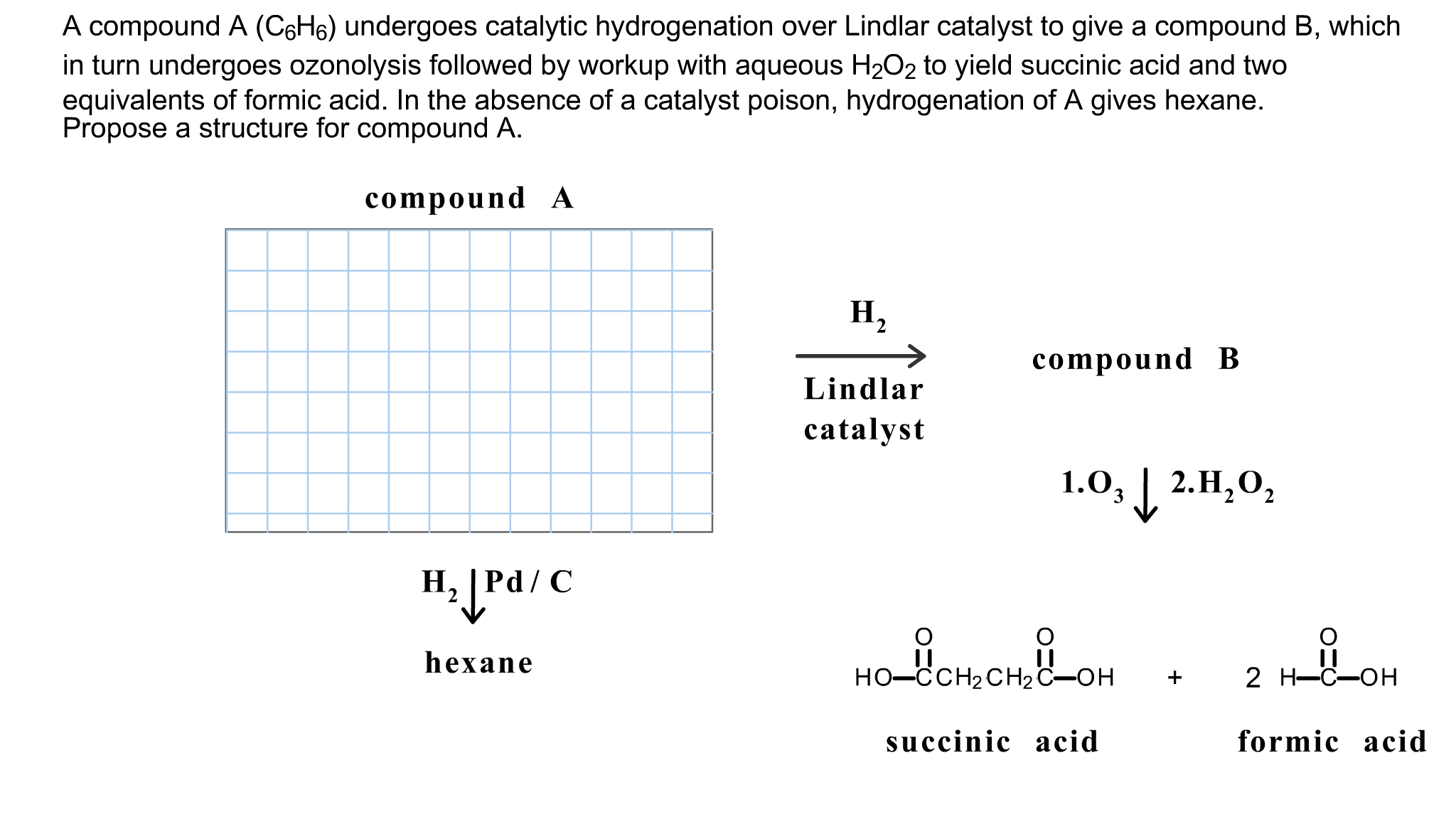 Solved A compound A (C6H6) undergoes catalytic hydrogenation | Chegg.com