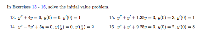 Solved In Exercises 13 - 16, solve the initial value | Chegg.com