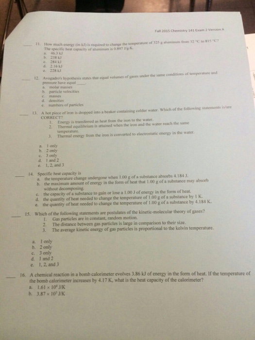 Solved A chemical reaction in a bomb calorimeter evolves | Chegg.com