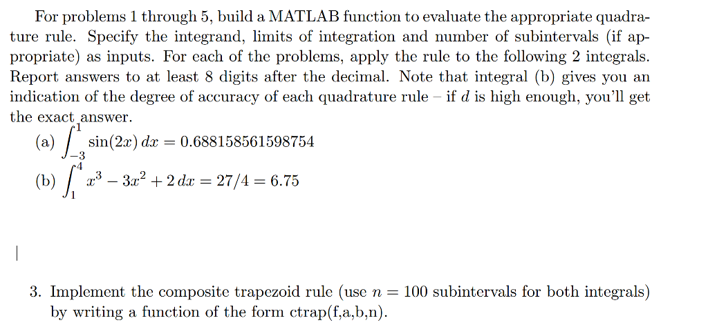 Solved Build a MATLAB function to evaluate the appropriate | Chegg.com