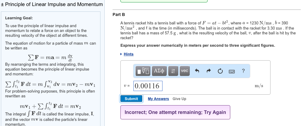 Solved To use the principle of linear impulse and momentum | Chegg.com