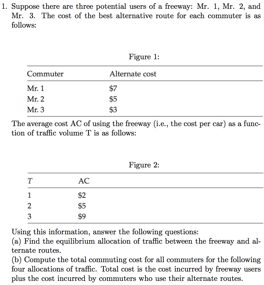1. Suppose there are three potential users of a | Chegg.com
