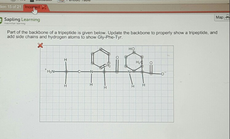 Solved Part of the backbone of a tripeptide is given below. | Chegg.com