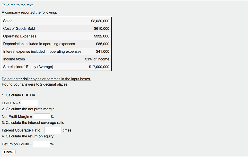 Solved Take me to the text A company reported the | Chegg.com