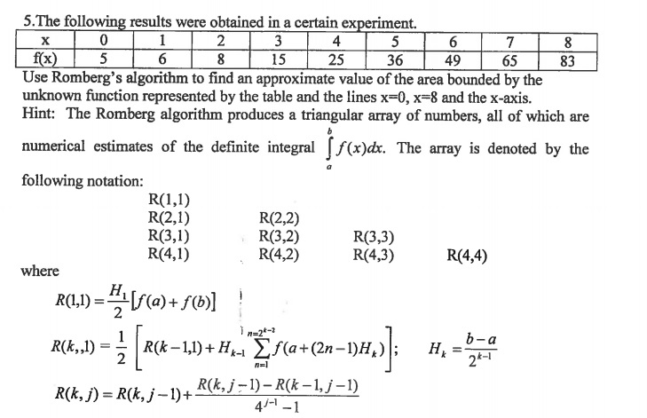 Solved The following results were obtained in a certain | Chegg.com