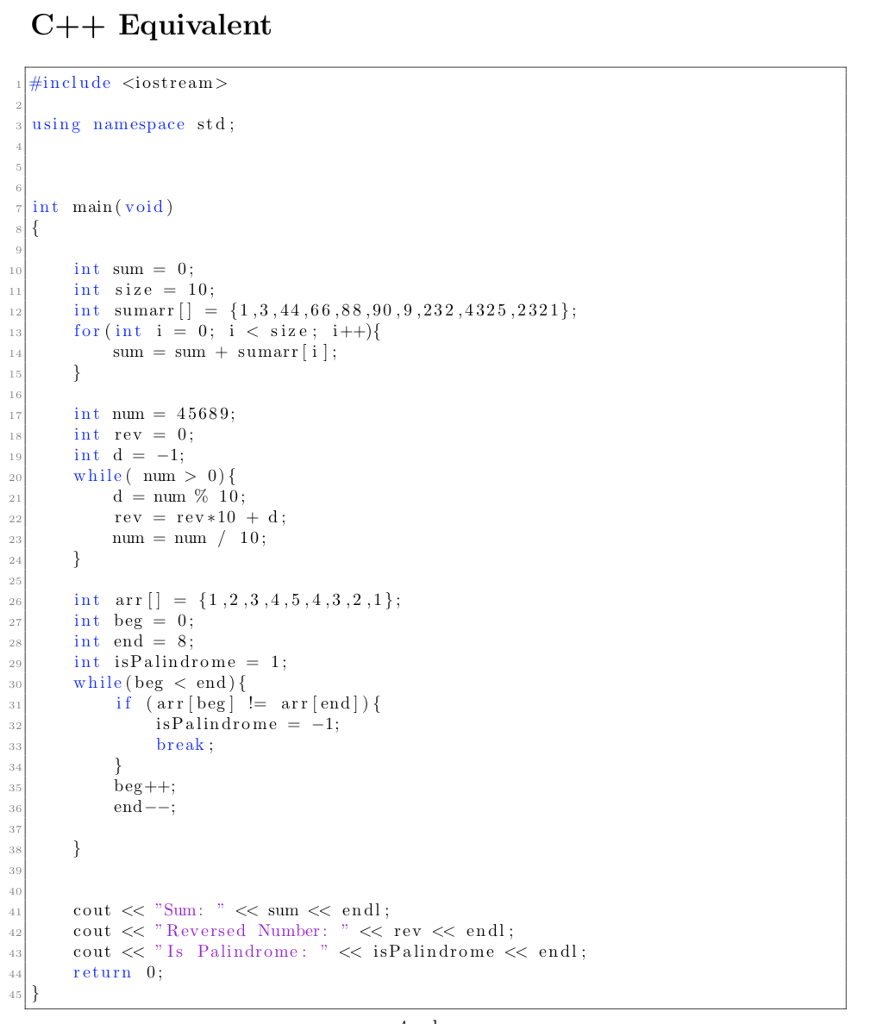 Solved Convert the given C++ code into MIPS assembly. | Chegg.com