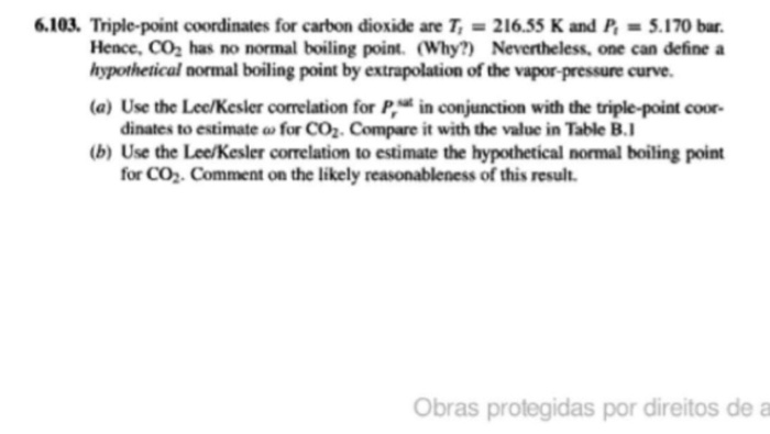 Solved 6103. Triple-point coordinates for carbon dioxide are | Chegg.com