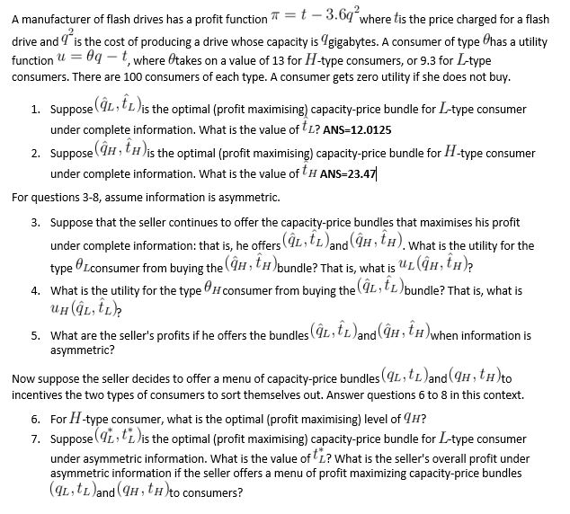 Solved A manufacturer of flash drives has a profit function | Chegg.com
