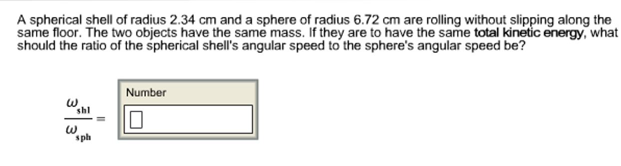 Solved A spherical shell of radius 2.34 cm and a sphere of | Chegg.com