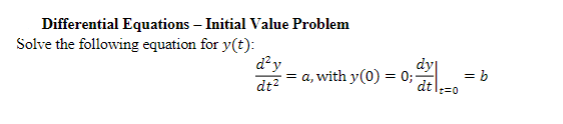 Solved: Differential Equations Initial Value Problem Solve... | Chegg.com