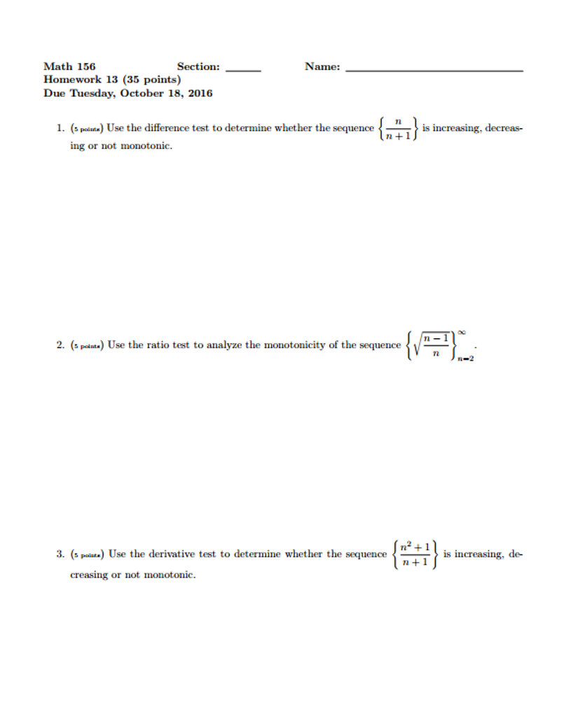 Solved Use the difference test to determine whether the | Chegg.com