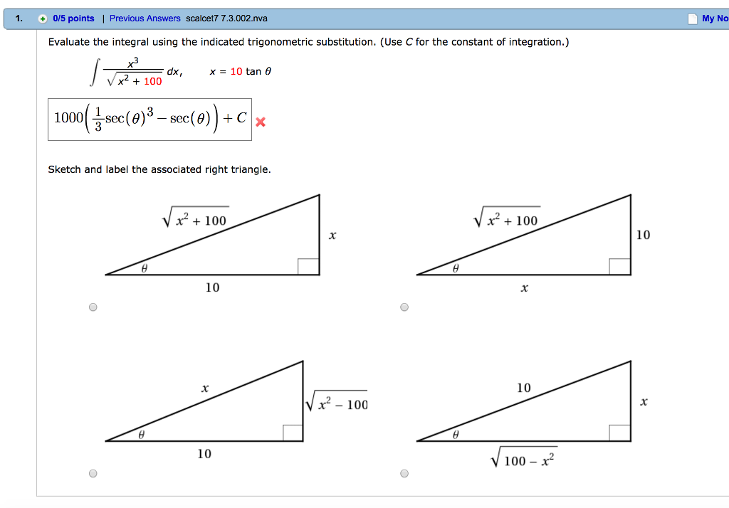 Solved Evaluate the integral using the indicated | Chegg.com