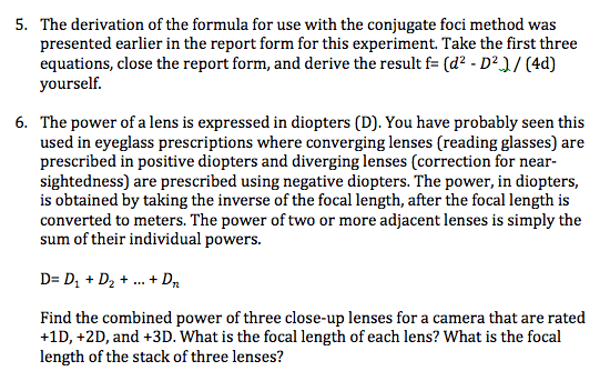 5. The derivation of the formula for use with the | Chegg.com