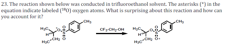 Solved 23. The reaction shown below was conducted in | Chegg.com
