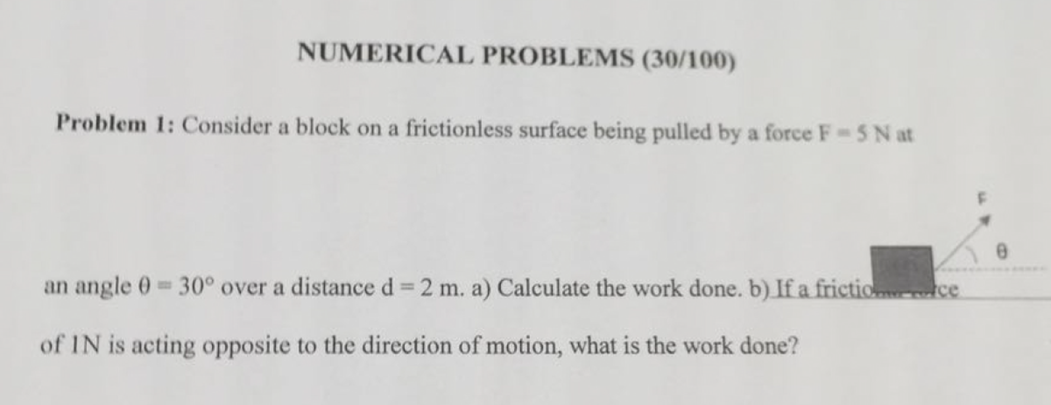 Solved NUMERICAL PROBLEMS (30/100) Problem 1: Consider a | Chegg.com