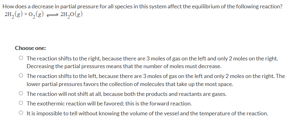 Solved How Does A Decrease In Partial Pressure For All Chegg