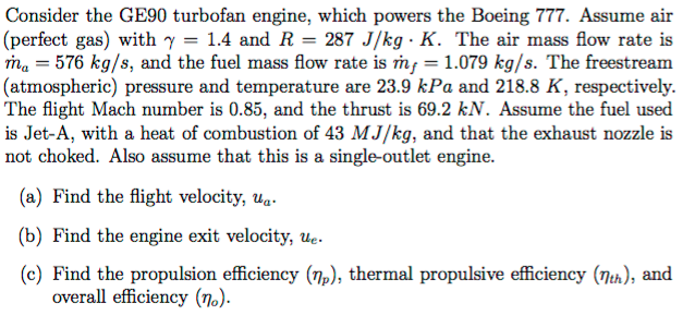 Solved Consider the GE90 turbofan engine, which powers the | Chegg.com